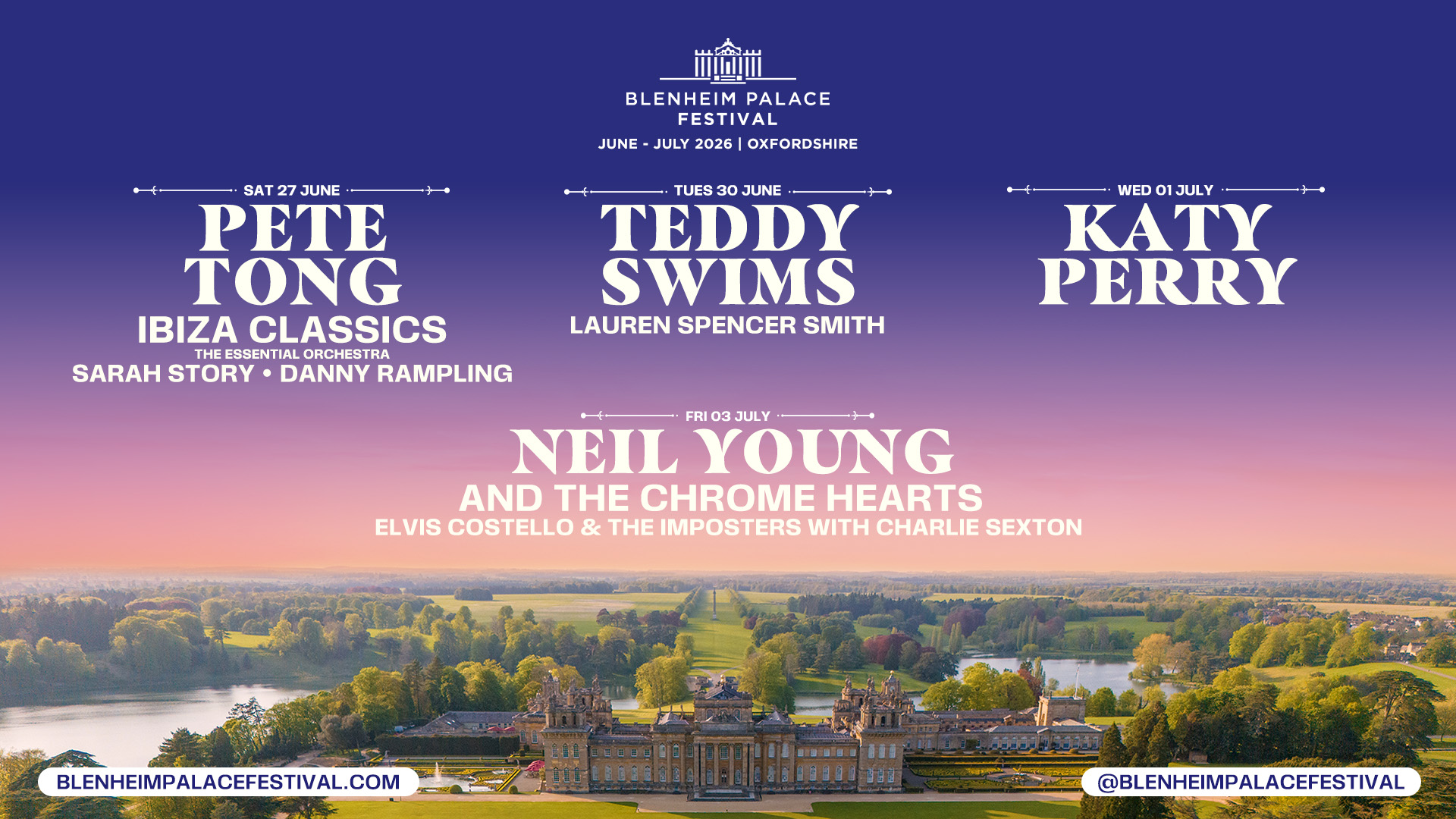 Neil Young and The Chrome Hearts to headline Blenheim Palace Festival ...